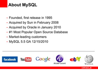 MySQL - powering the web economy v1.0 | PPT