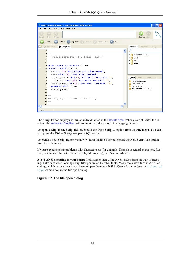MySQL Query Browser mysql-query-browser