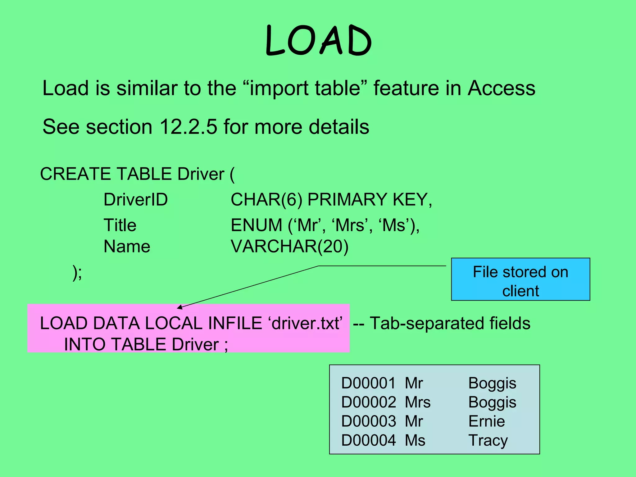 Mysql rab2-student | PPT