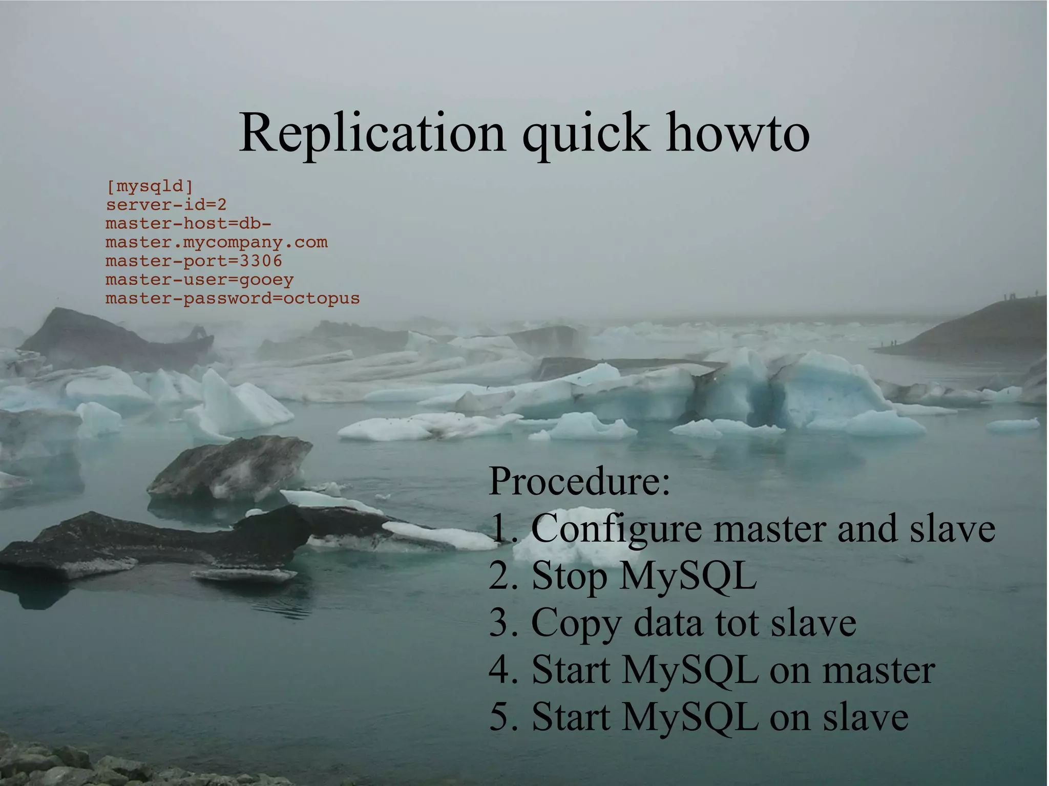 MySQL replication & cluster | PPT