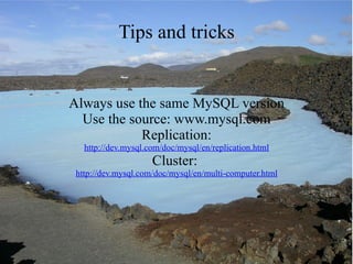 MySQL replication & cluster | PPT