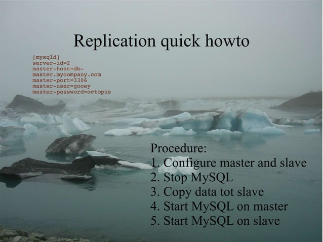 MySQL replication & cluster | PPT
