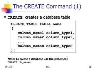 MySql slides (ppt) | PPT