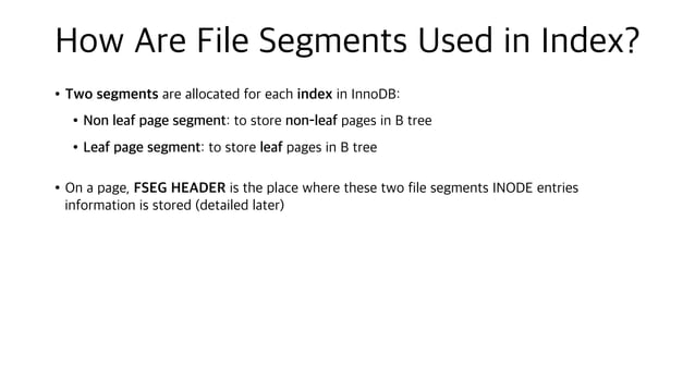 MySQL Space Management | PPT