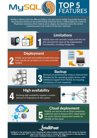 MySQL-Top 5 Features | PDF | Databases | Computer Software and Applications