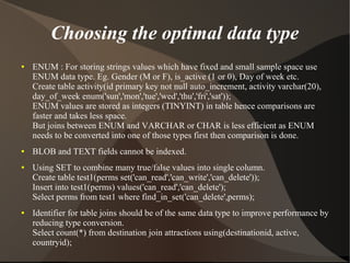 MySQL Performance Optimization | ODP | Databases | Computer Software and Applications