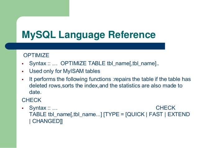 Mysql Introduction