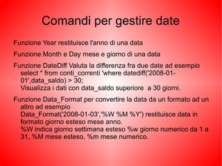 primi comandi SQL con Mysql | PPT