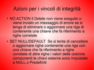 primi comandi SQL con Mysql | PPT