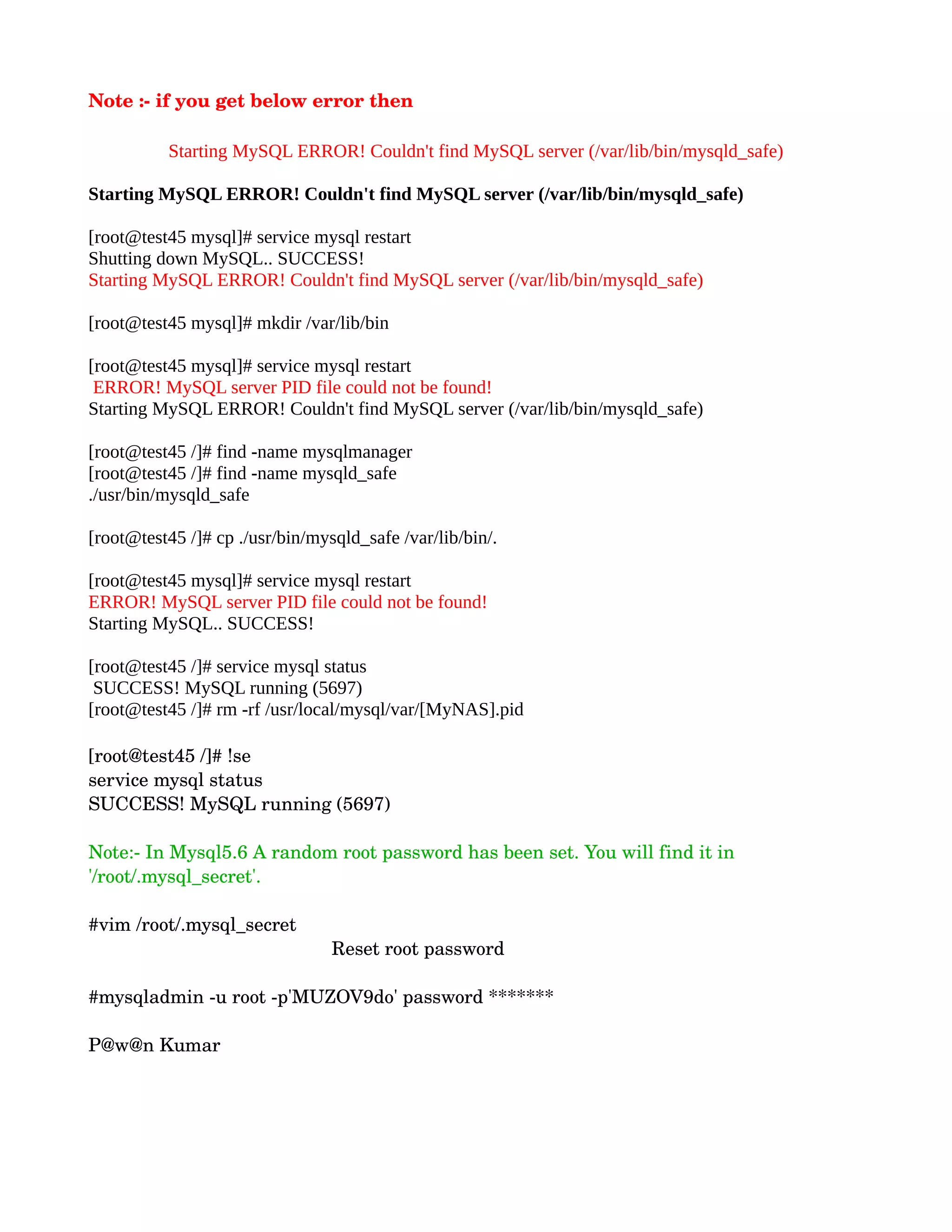 My sql 5.6 installation and upgradation steps in centos | PDF