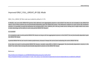 MySQL 5.7 milestone | PDF