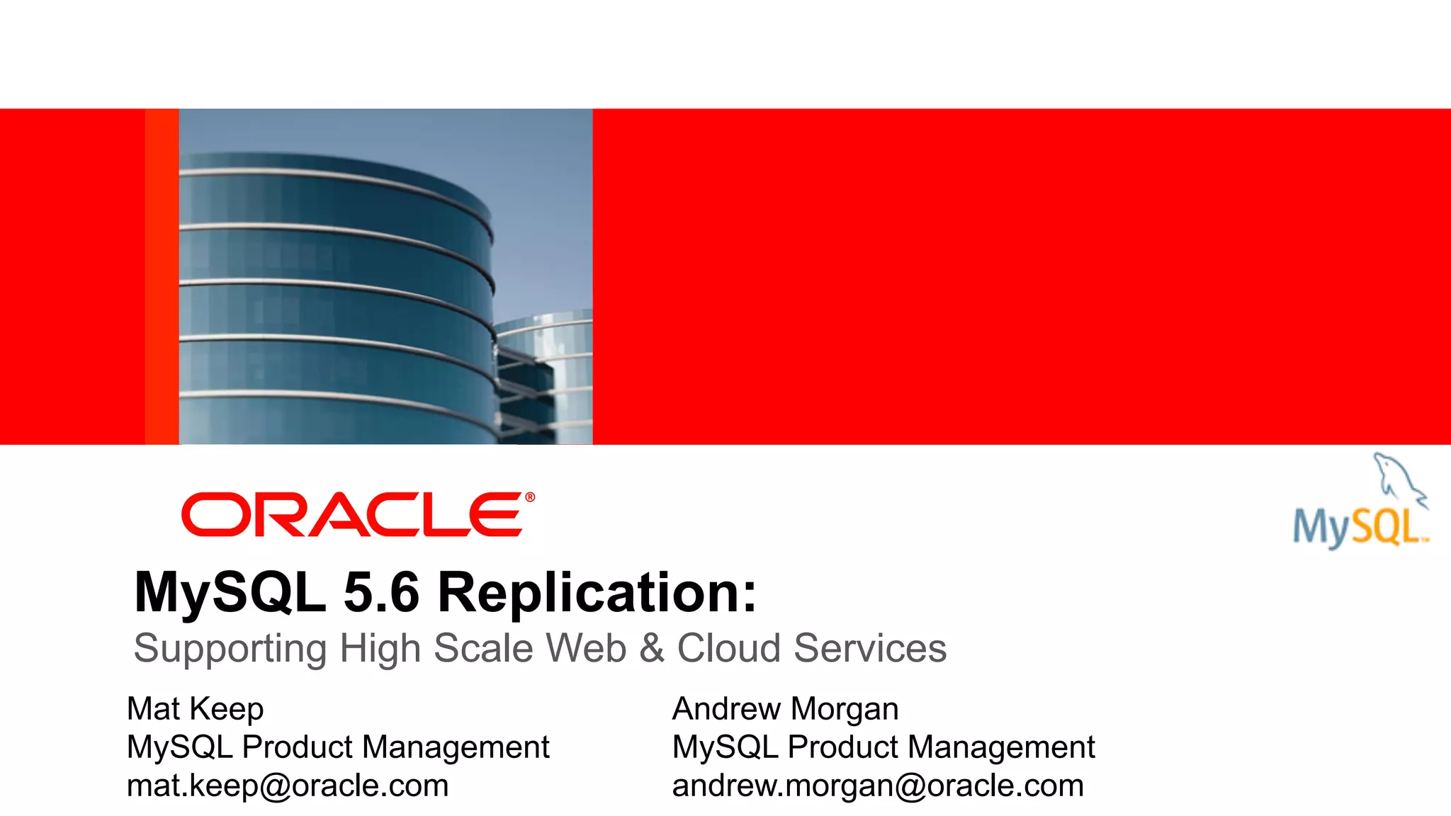 Mysql 56 Replication Webinar Pdf Databases Computer Software And Applications