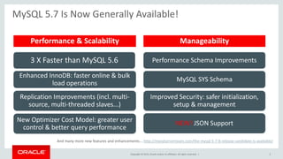 MySQL 5.7 what's new | PDF