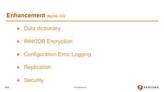 MySQL 8.0 achitecture and enhancement | PPT
