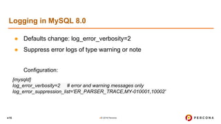 MySQL 8.0 achitecture and enhancement | PPT