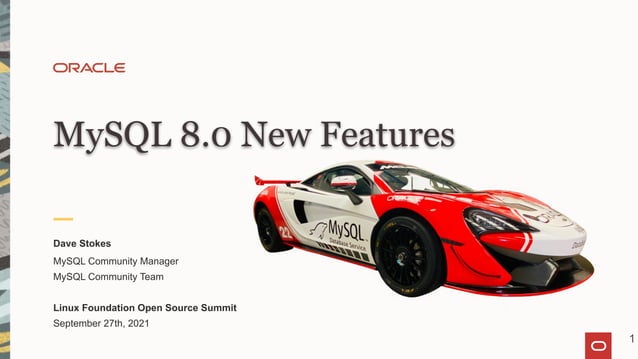 MySQL 8.0 New Features -- September 27th presentation for Open Source ...