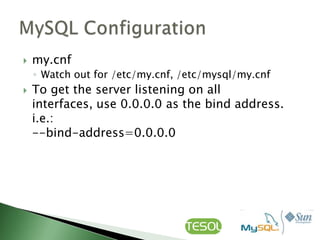 My sql administration | PPT