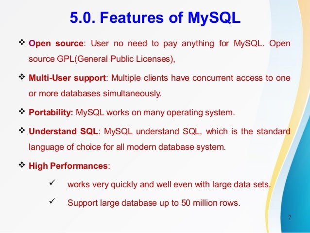MySQL and its basic commands