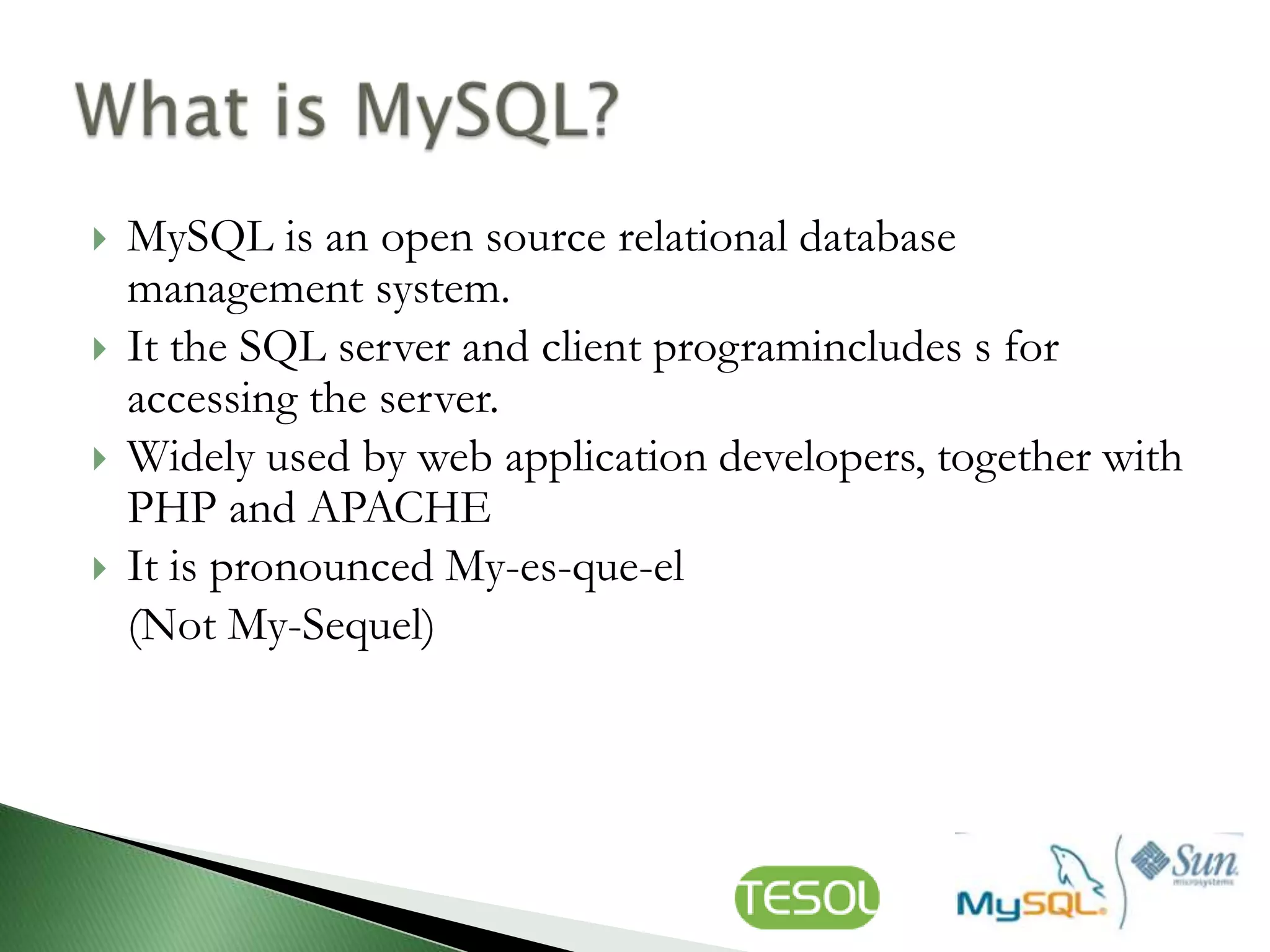 Mysql an introduction | PPT