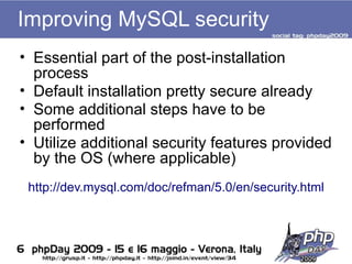 MySQL Backup and Security Best Practices | PPT
