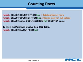 My sql basics | PPTX