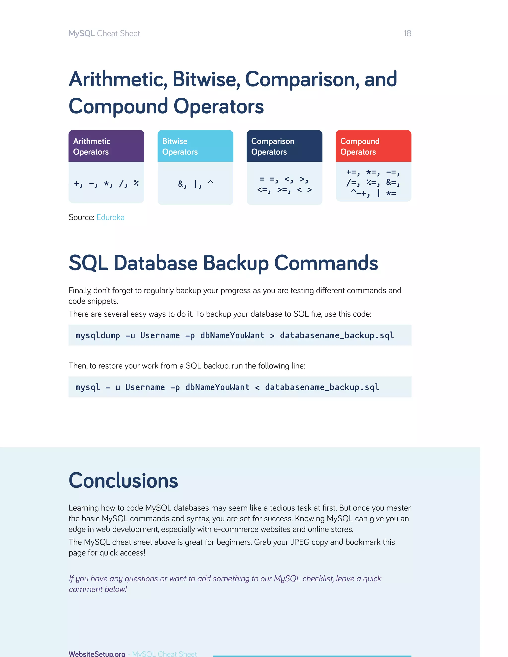 SQL CHEAT SHEET | PDF