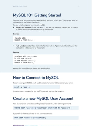 SQL CHEAT SHEET | PDF