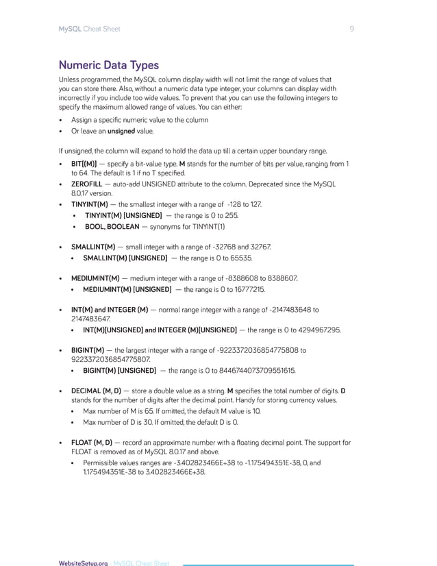 SQL CHEAT SHEET | PDF