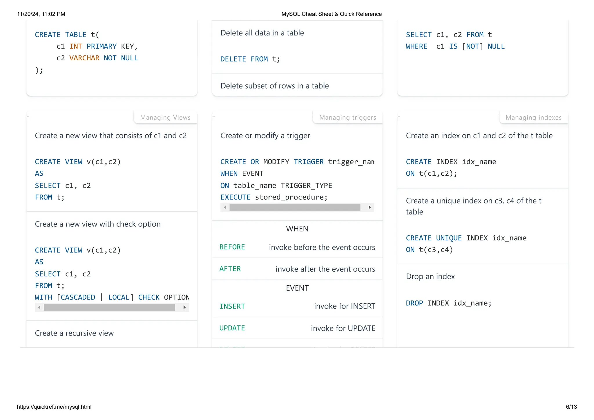 MySQL Cheat Sheet & Quick Referenece.pdf