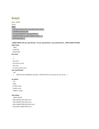 A Tour to MySQL Commands | PDF
