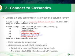Mysqlconf2013 mariadb-cassandra-interoperability | PPT | Free Download