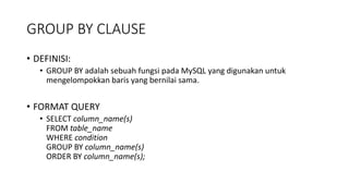 MySQL CRUD FORMAT QUERY | PPT