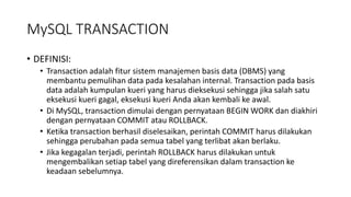 MySQL CRUD FORMAT QUERY | PPT