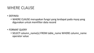 MySQL CRUD FORMAT QUERY | PPT