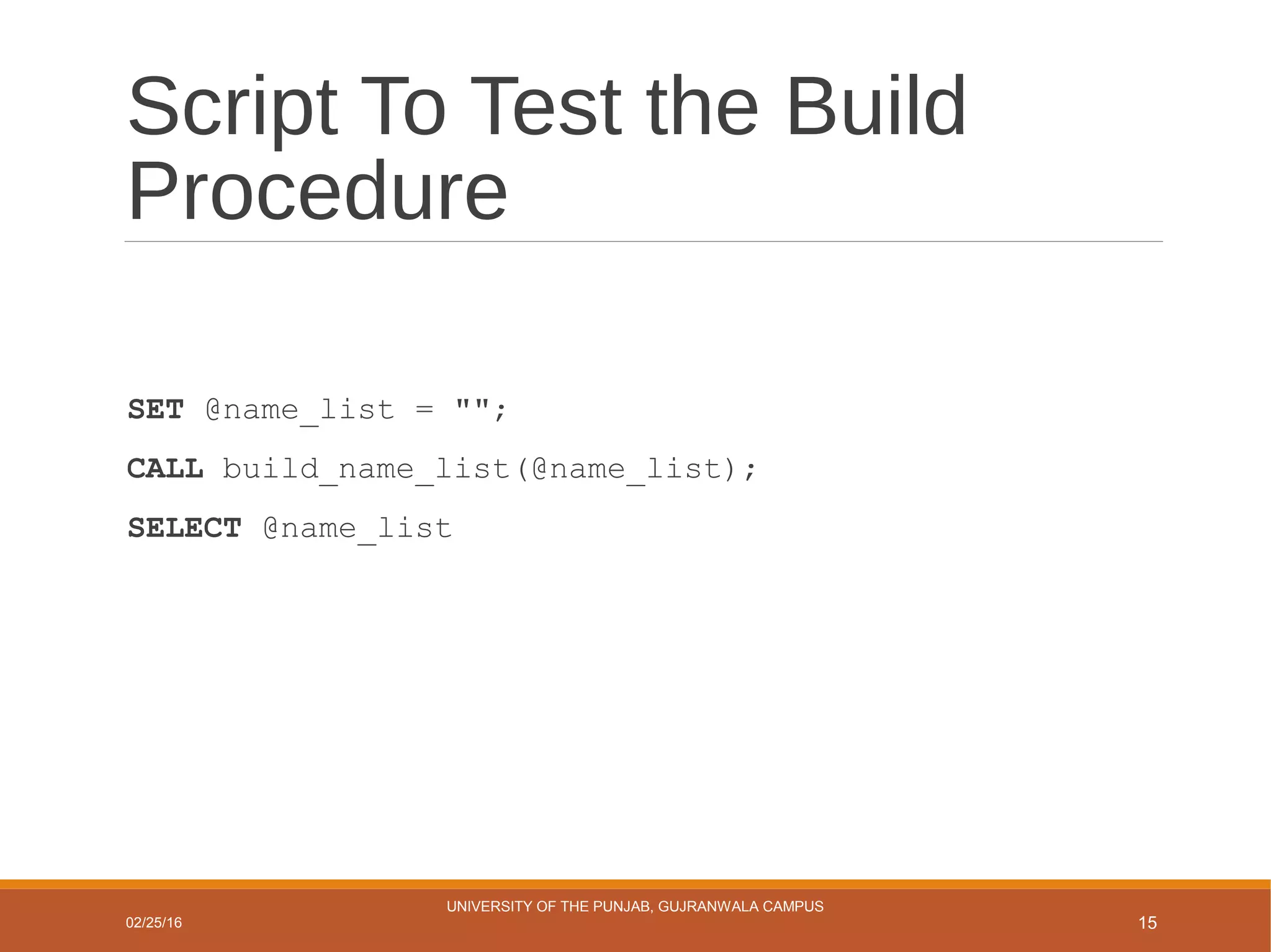 My sql cursors | PPT | Databases | Computer Software and Applications