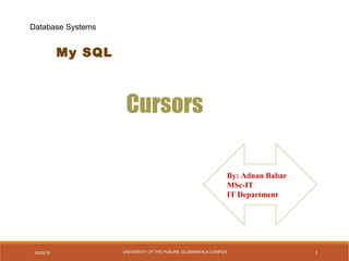 My sql cursors | PPT