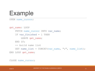 My sql cursors | PPT | Databases | Computer Software and Applications