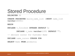 My sql cursors | PPT