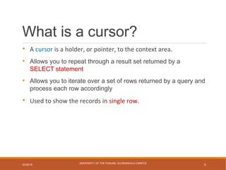 My sql cursors | PPT