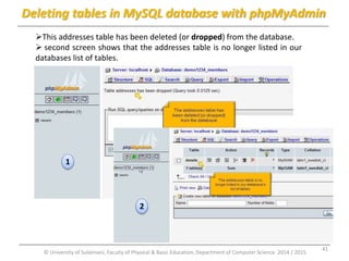 MySQL Database with phpMyAdmin | PPTX