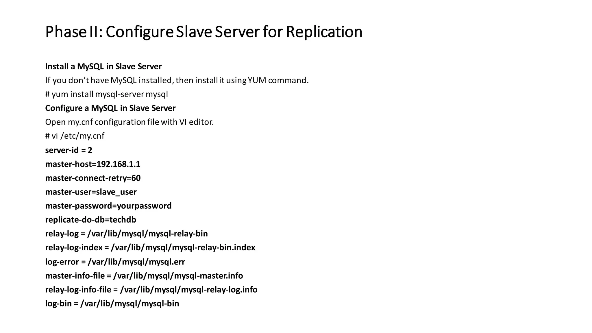 Mysql Database Replication Ppt