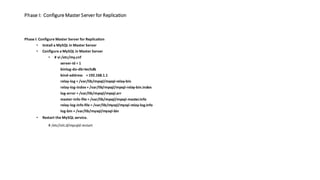 MySQL database replication | PDF
