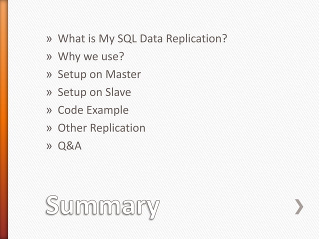 Mysql data replication | PPTX
