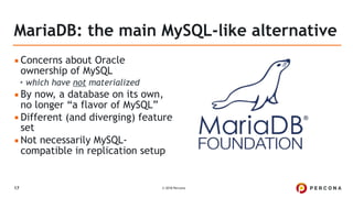 MySQL Ecosystem in 2018 | PPT