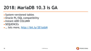 MySQL Ecosystem in 2018 | PPT