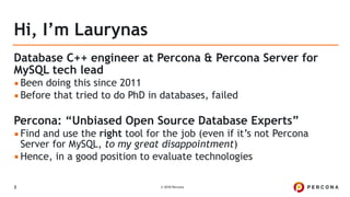 MySQL Ecosystem in 2018 | PPT