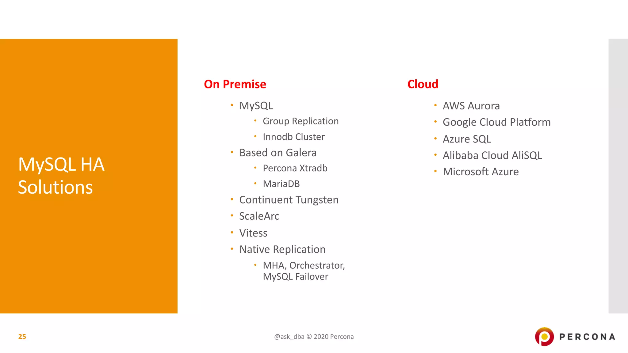 MySQL Ecosystem in 2020 | PPT