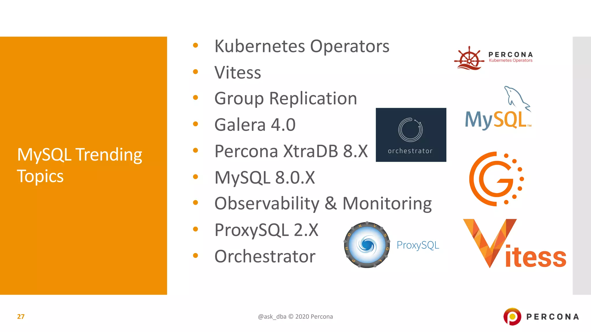 MySQL Ecosystem in 2020 | PPT