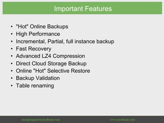 MySQL Enterprise Backup (MEB) | PDF | Databases | Computer Software and Applications