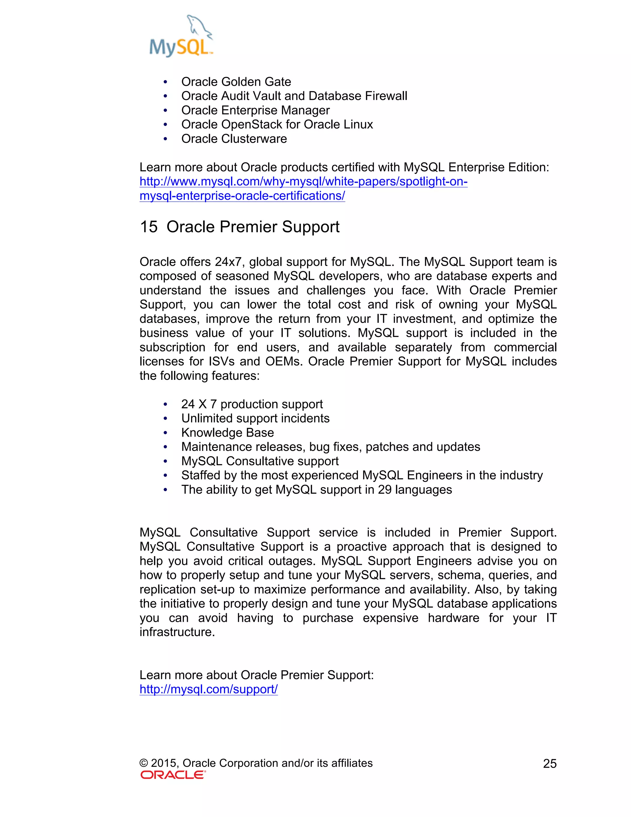 My sql enterprise_edition_wp_v38 | PDF | Databases | Computer Software and Applications